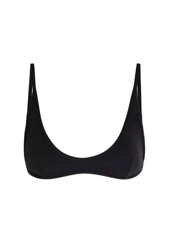 TOTEME Stretch-polyamide Bikini Top - Black