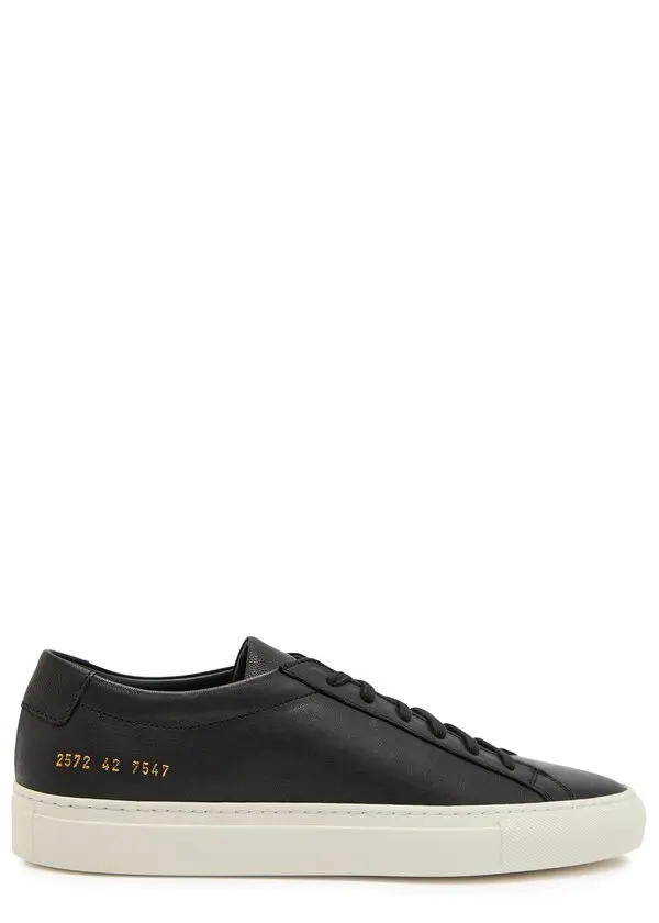 COMMON PROJECTS Achilles Premium Leather Sneakers - Black