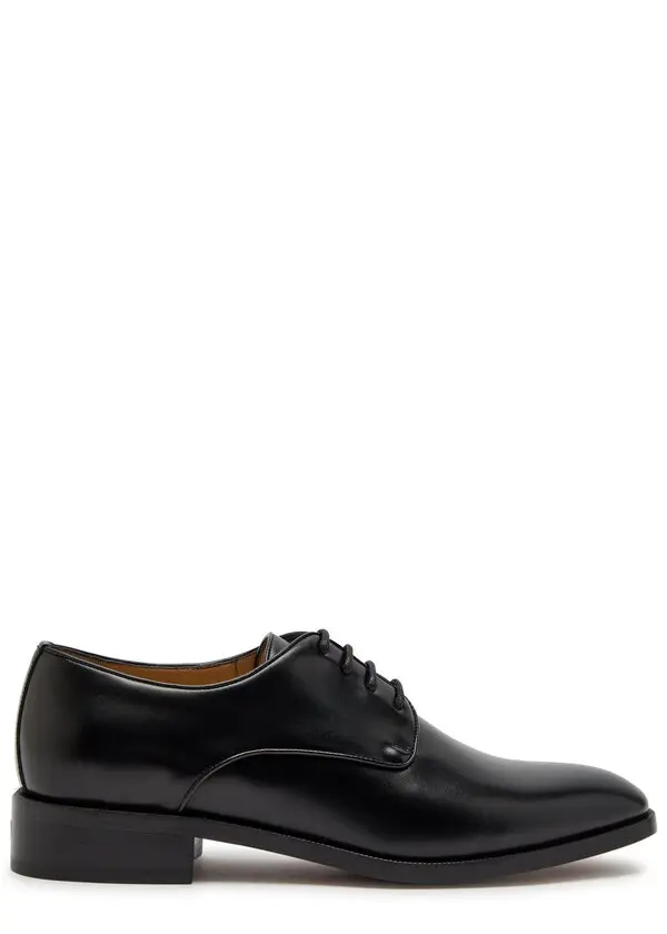 Valentino Garavani Des Dieux Leather Derby Loafers - Black