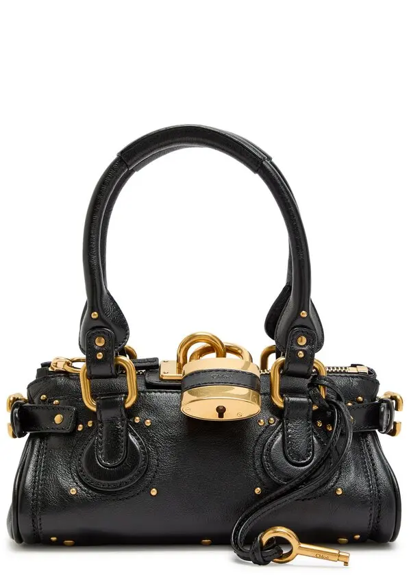Chloé Paddington Grained Leather Shoulder Bag - Black