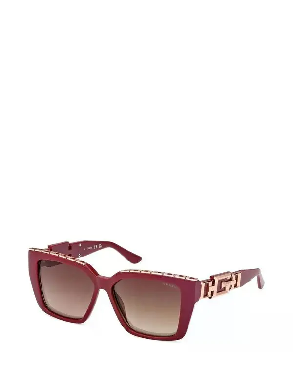 Guess Logo-plaque Square-frame Sunglasses
