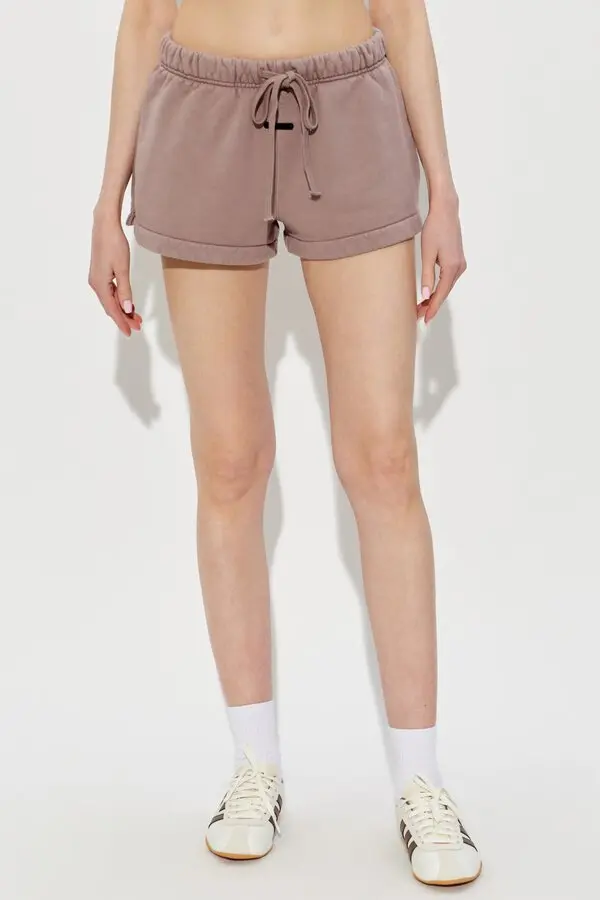 Fear Of God Shorts With Logo Patch - Purple