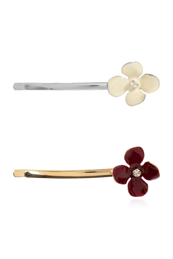 Marni Two Hair Clips - Silver