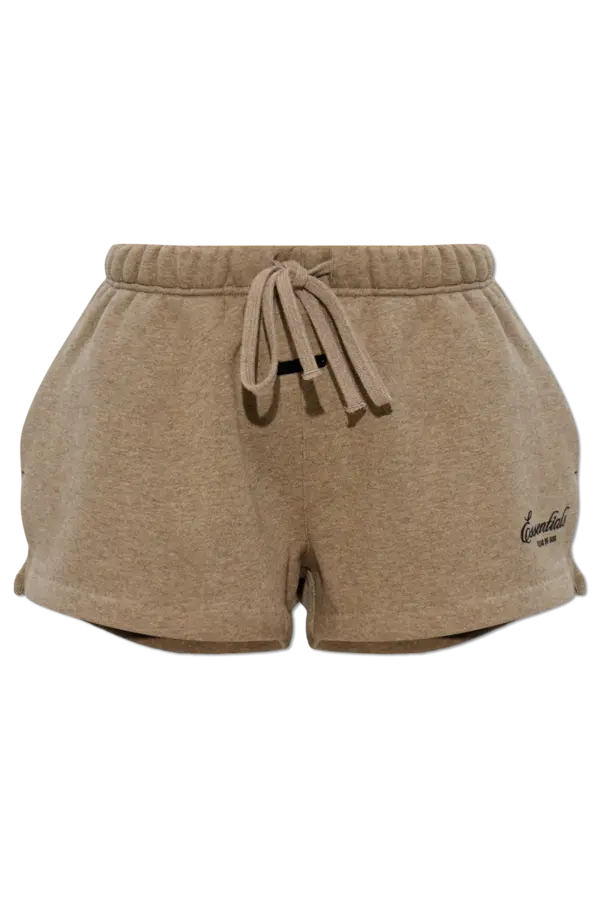 Fear Of God Logo Shorts - Beige