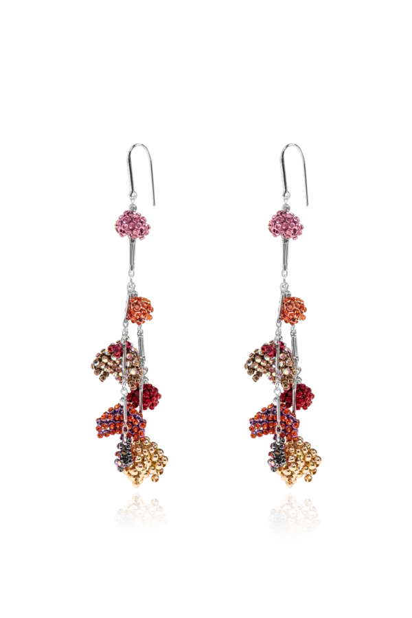 Isabel Marant Earrings With Shimmering Crystals - Silver