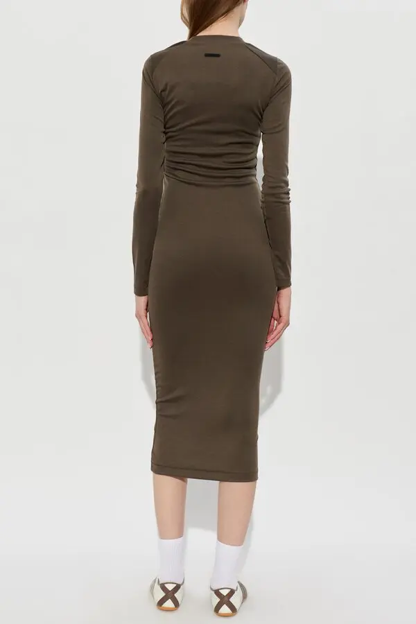 Fear Of God Fitted Midi Dress - Brown