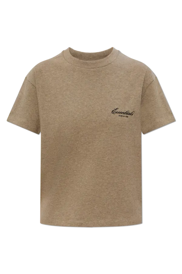 Fear Of God T-shirt With Embroidered Logo - Beige