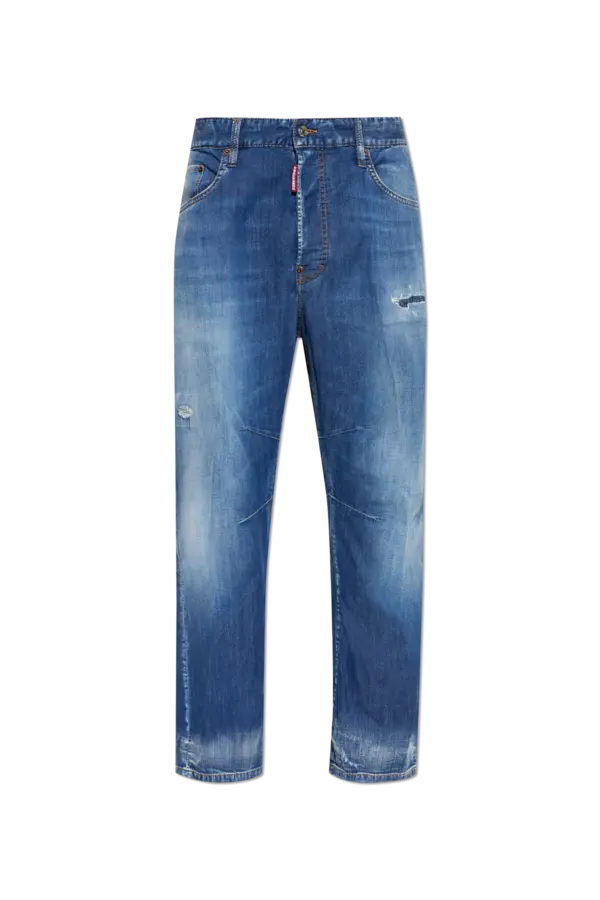 Dsquared2 Faded Relaxed Skinny Jeans - Navy Blue