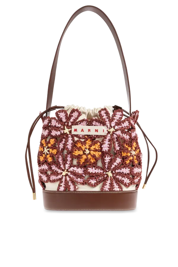 Marni Logo Bucket Bag - Brown