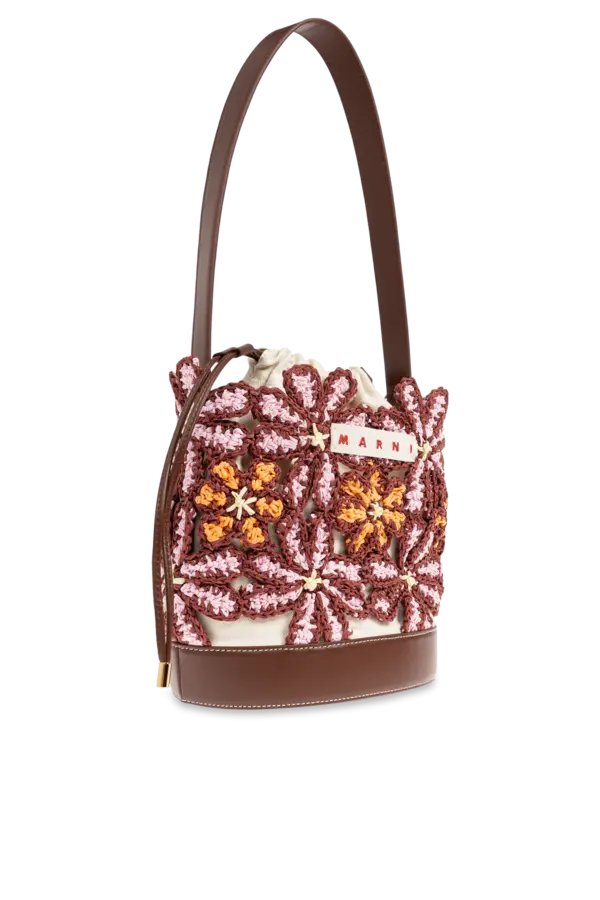 Marni Logo Bucket Bag - Brown