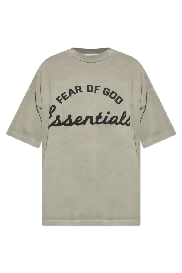 Fear Of God T-shirt With Printed Logo - Grey