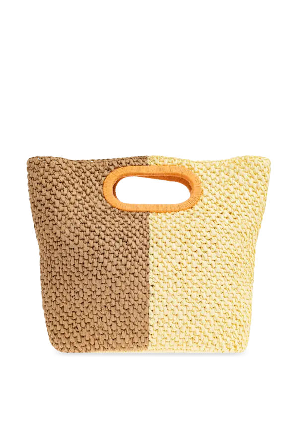 Marni Logo Raffia Tote - Beige