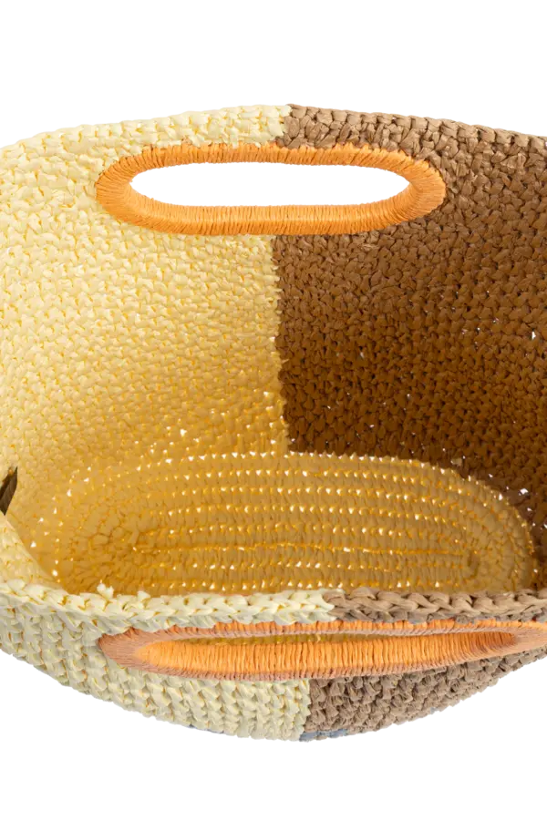 Marni Logo Raffia Tote - Beige