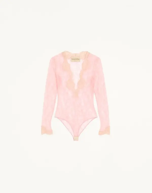 Valentino Garavani Stretch Lace Bodysuit - Pink