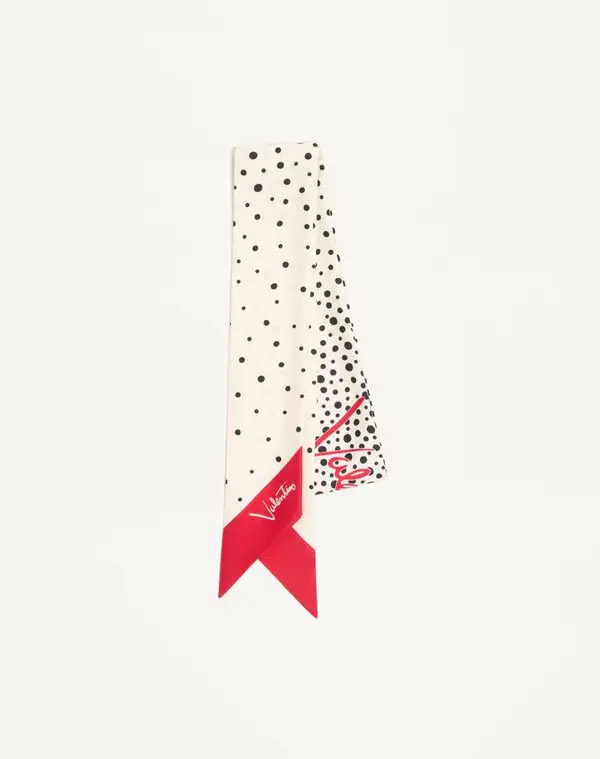 Valentino Garavani Little Stars Starry Silk Bandeau Scarf - Vanilla/multicolour