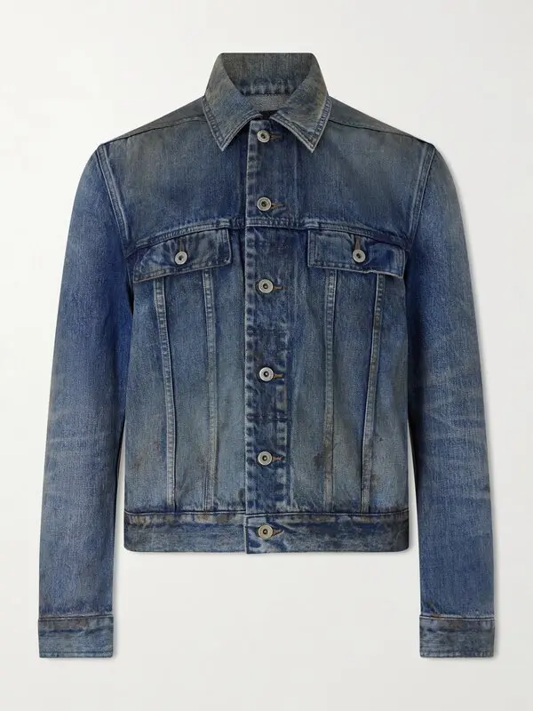 Rick Owens Denim Trucker Jacket - Blue