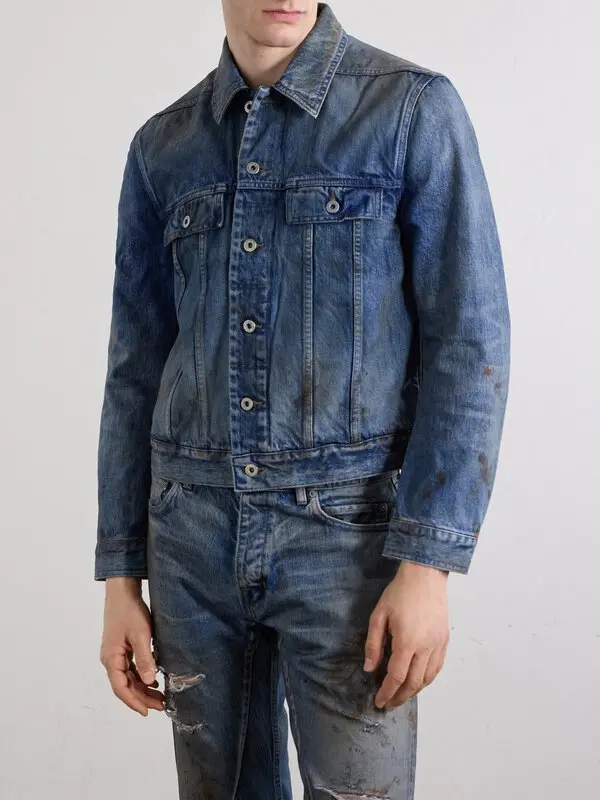Rick Owens Denim Trucker Jacket - Blue