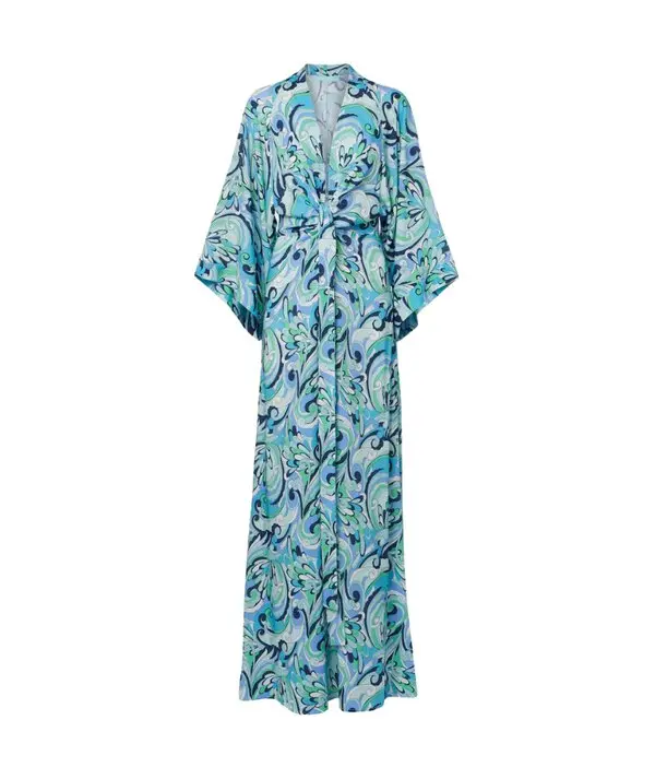 Melissa Odabash Eloise Printed Maxi Dress - Blue