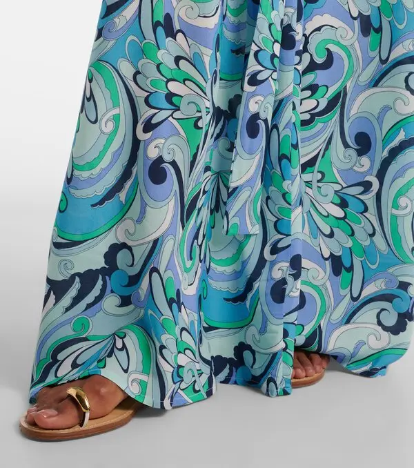Melissa Odabash Eloise Printed Maxi Dress - Blue