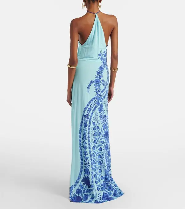 Etro Printed Halterneck Maxi Dress