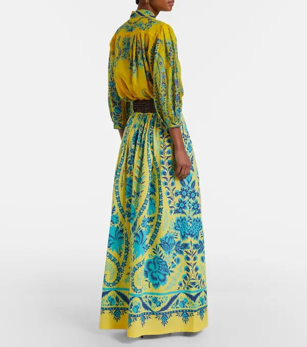 Etro Printed Cotton Maxi Skirt