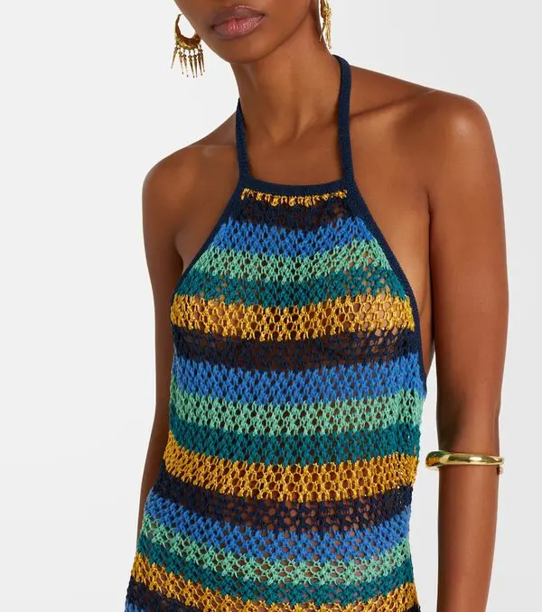 Etro Striped Cotton-blend Maxi Dress