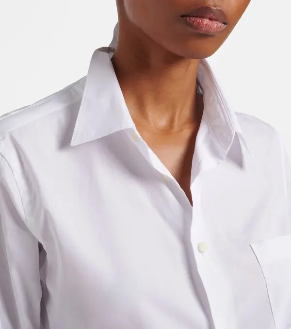 Junya Watanabe Draped Cotton Poplin Shirt
