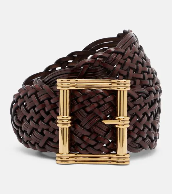 Etro Woven Leather Belt - Brown