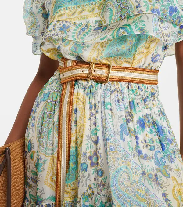 Etro Striped Woven Belt