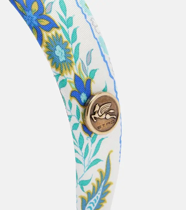 Etro Pegaso Floral Silk Headband