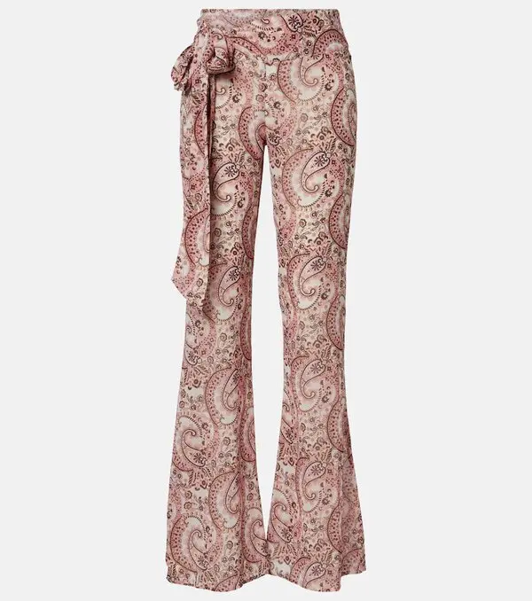 BANANHOT Bowie Paisley Flared Pants - Pink