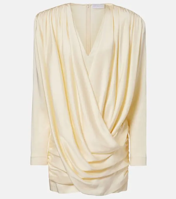 Stella McCartney Draped Satin Minidress - White