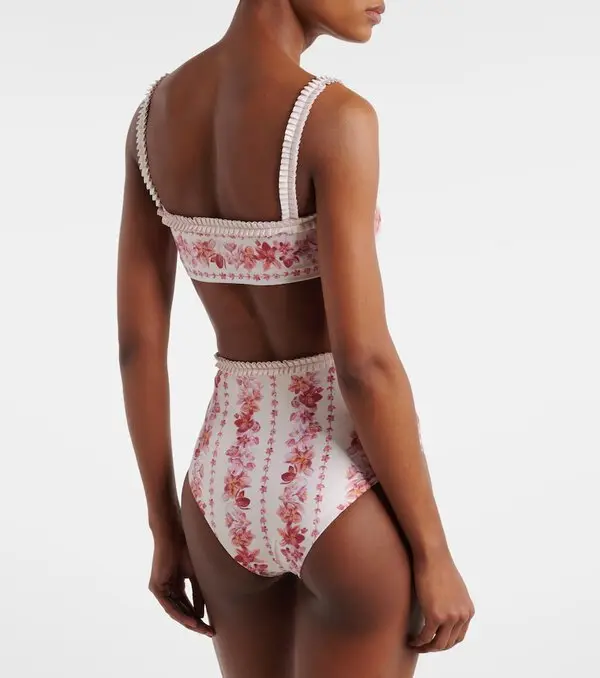 Agua Bendita Olmo Floral Bikini Top - White