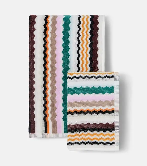 Missoni Aura Zigzag Set Of 2 Cotton Towels - Multicoloured