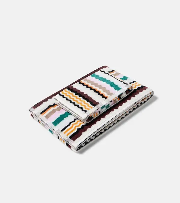 Missoni Aura Zigzag Set Of 2 Cotton Towels - Multicoloured