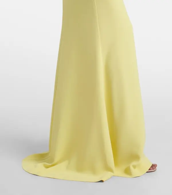 Elie Saab Halterneck Cady Gown - Yellow
