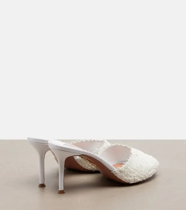 AQUAZZURA Rio Flirt Mules In Panna - White