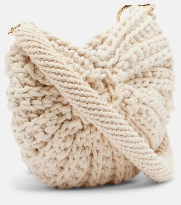 Poupette St Barth Praia Small Crochet Shoulder Bag