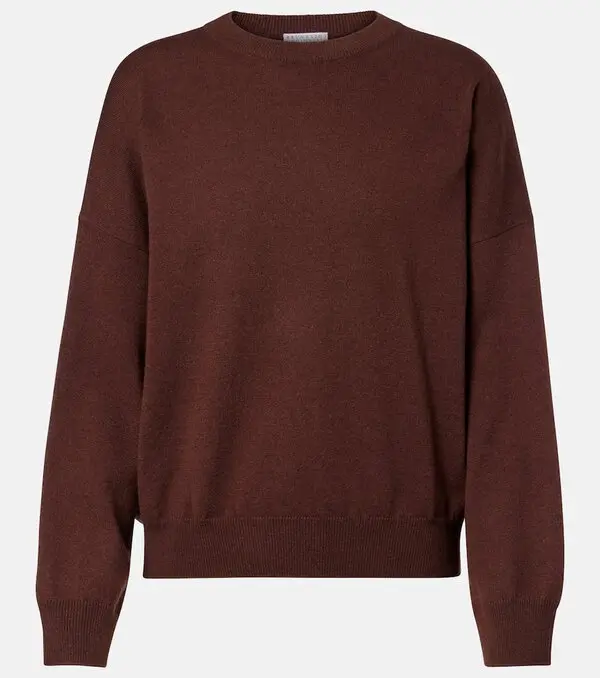 Brunello Cucinelli Monili Cashmere Sweater - Brown
