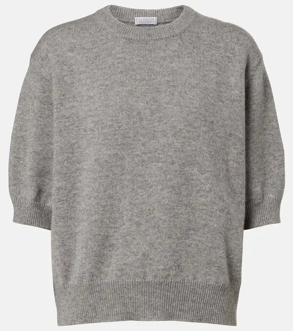 Brunello Cucinelli Monili Cashmere Sweater - Grey