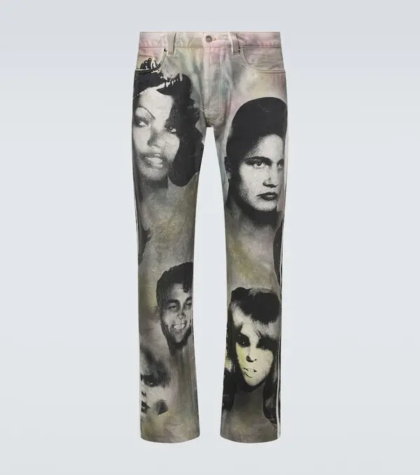 Versace Printed Straight Jeans - Multicoloured