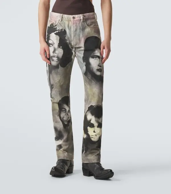 Versace Printed Straight Jeans - Multicoloured
