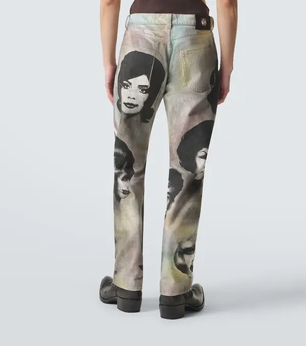 Versace Printed Straight Jeans - Multicoloured