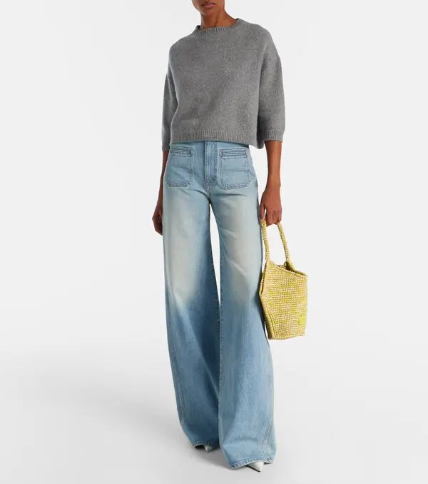 Khaite Lotus Mini Raffia Tote Bag - Yellow