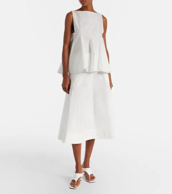 Khaite Marlow 55 Leather Mules - White