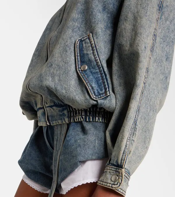 Magda Butrym Denim Blouson Jacket - Blue