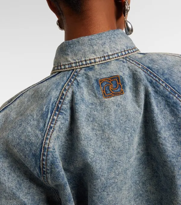 Magda Butrym Denim Blouson Jacket - Blue