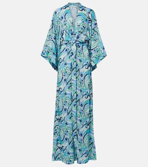 Melissa Odabash Eloise Printed Maxi Dress - Blue