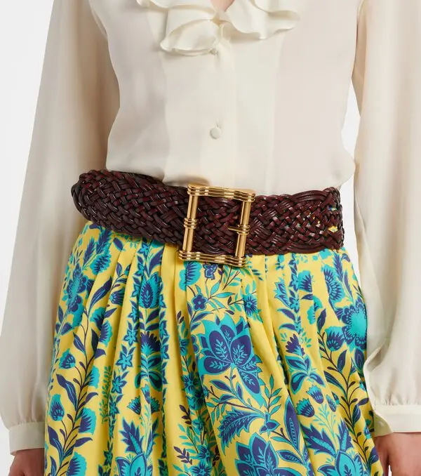 Etro Woven Leather Belt - Brown