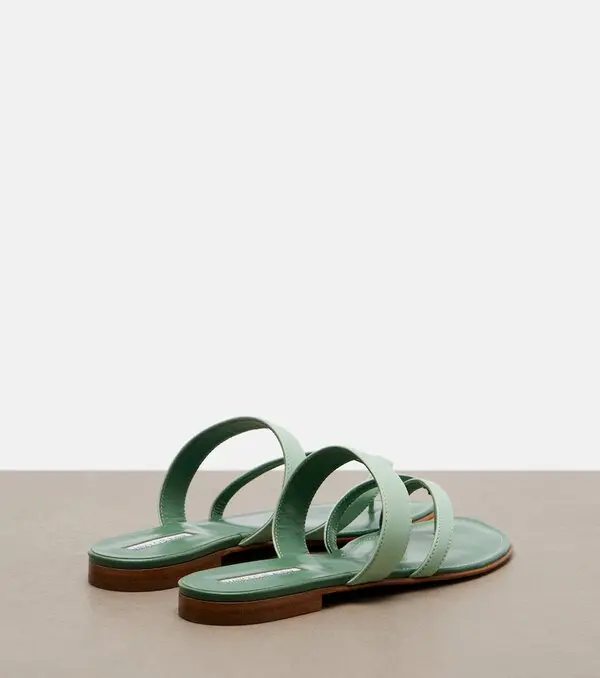 Manolo Blahnik Susa Leather Sandals